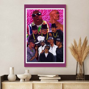 Tupac Shakur Biggie Nwa Rundmc Rap Legends Poster Canvas