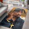 2pac Makaveli Vinyl Cartoon Portrait Rug Carpet