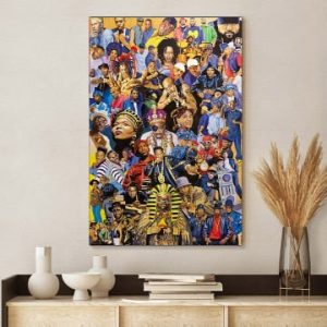 Laminated Rap Legends 80s and 90s Poster Canvas