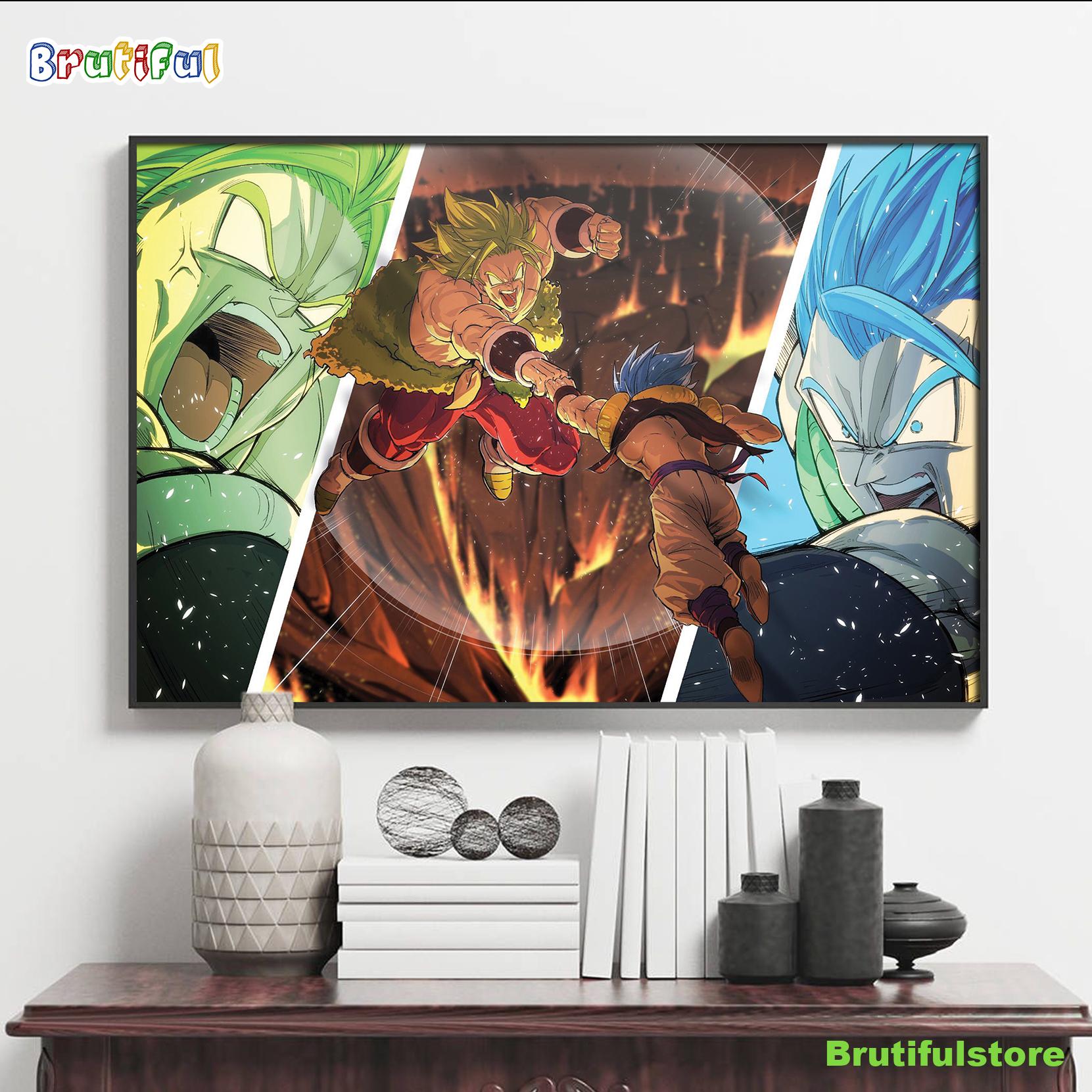 Dragon Ball Super Gogeta vs Broly Poster Canvas