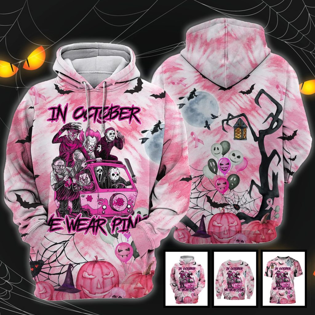 Horror Friends Van With Clown In October We Wear Pink Horror Movie ...