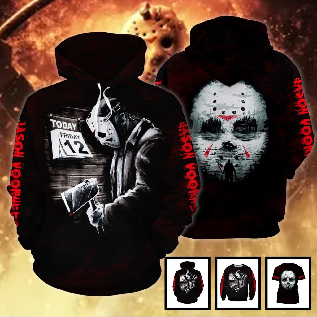 Jason Voorhees Friday The 13th Mask Horror Movie Halloween All Over ...