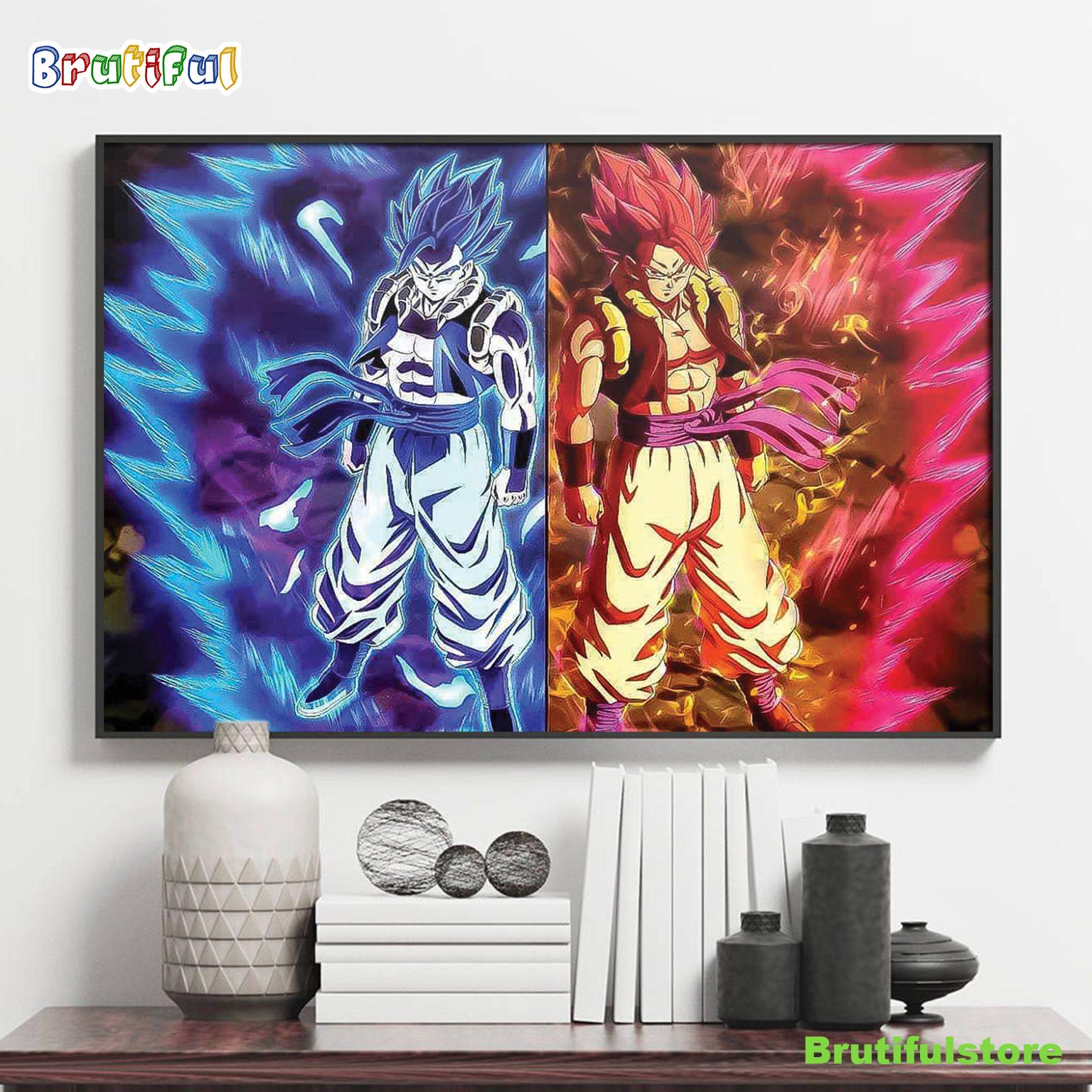 Vegito Blue and Gogeta Blue Wallpaper Poster Canvas - Brutifulstore.com