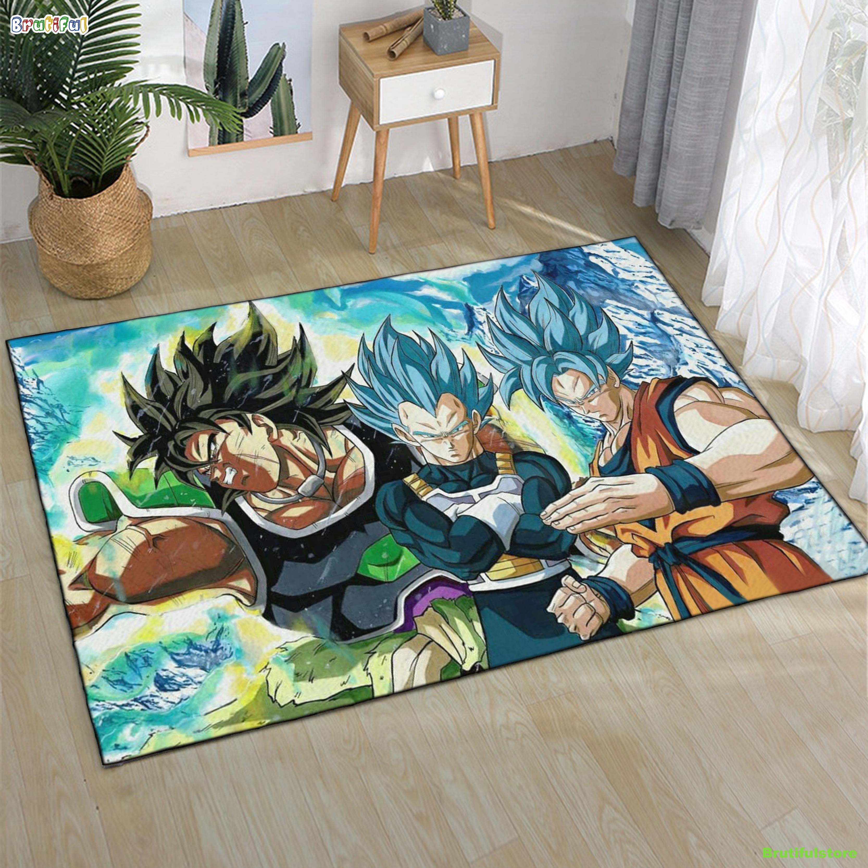 Gogeta Blue Vs Broly Ssj Commission Rug Carpet - Brutifulstore.com