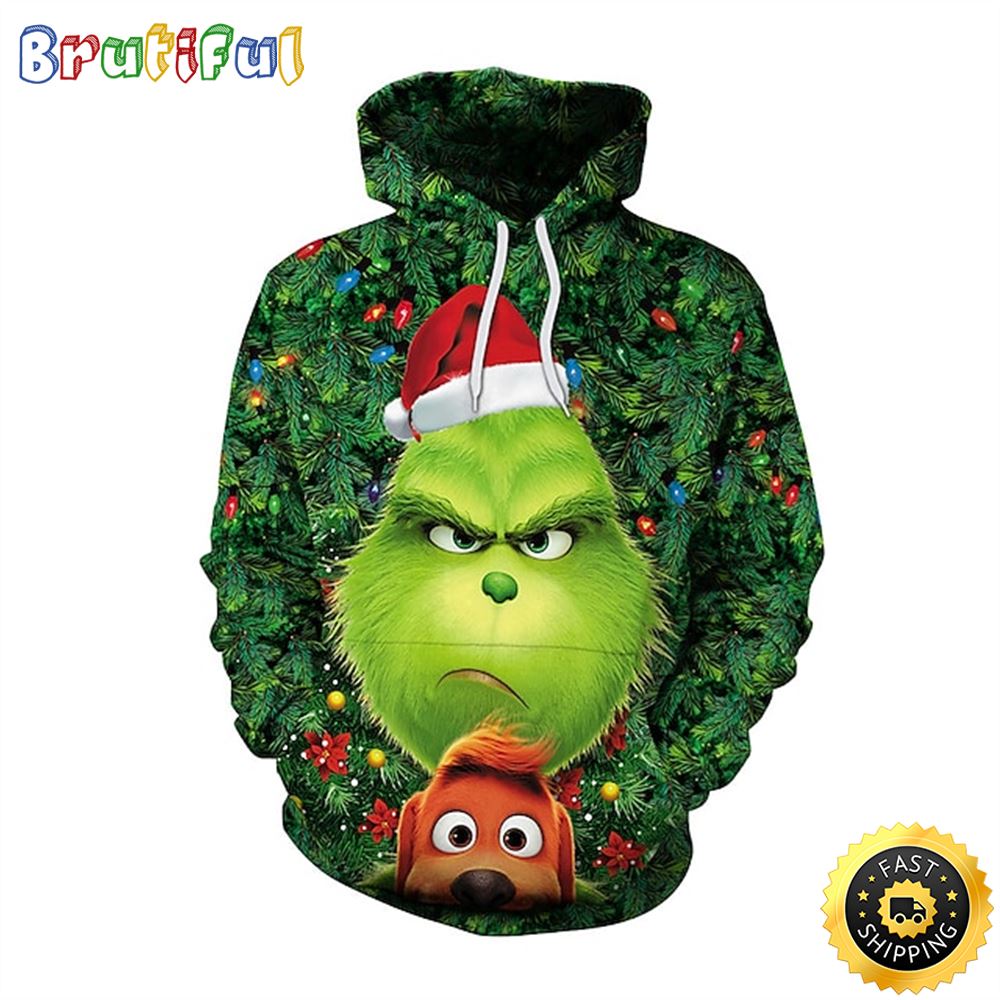 Grinch Tree Xmas Merry Christmas Grinch Christmas All Over Print Shirt