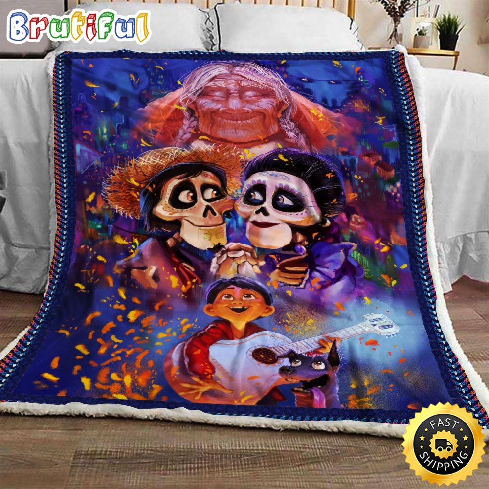 Coco Movie Disney Blanket Gift For Fans Movie Disney