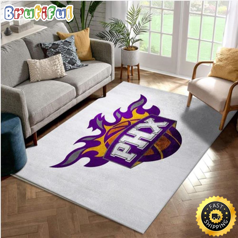 Phoenix Suns Light Area Rug Living Room And Bedroom Rug Christmas Gift ...