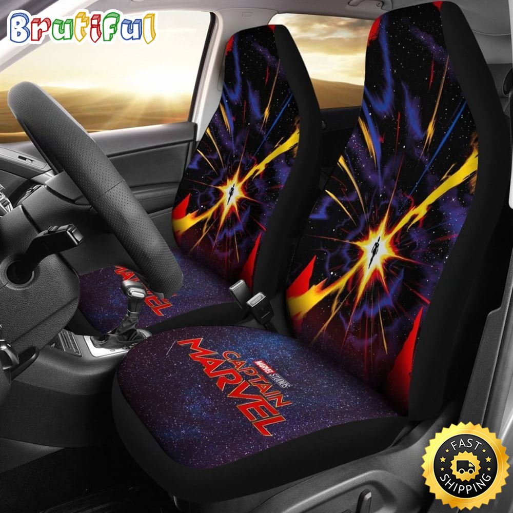 Marvel Studio Captain Marvel Movie Car Seat Covers
