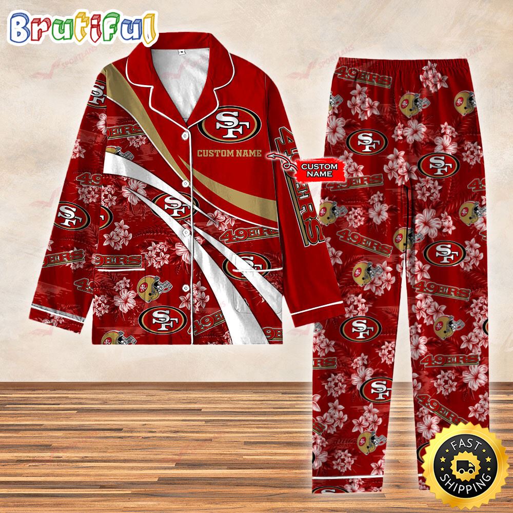 San Francisco 49ers NFL 3D Personalized Pajamas Set For Kids & Adult