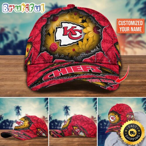 NFL Kansas City Chiefs Baseball Cap Custom Cap Trending For Fans