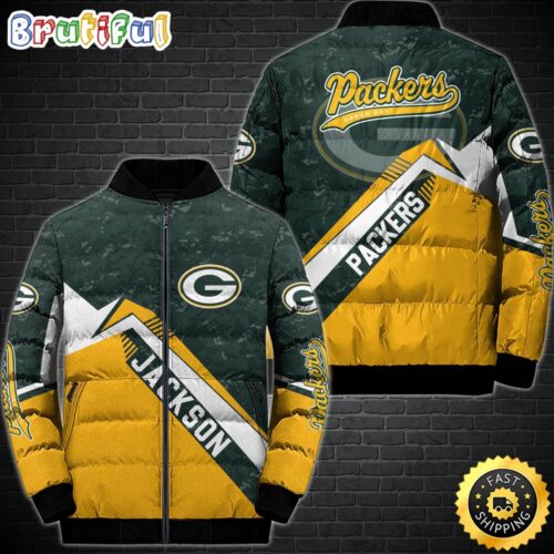 NFL Green Bay Packers Puffer Jacket Mickey Minnie Jacket