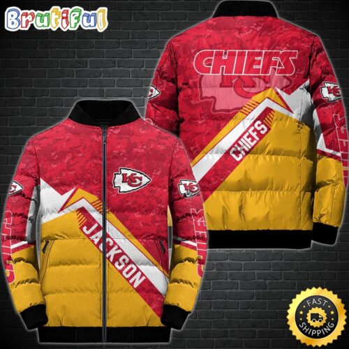 NFL Kansas City Chiefs Puffer Jacket Customized Sport Down Jacket