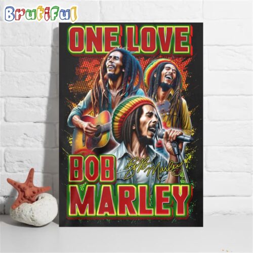 One Love Bob Marley Wall Decor Poster Canvas