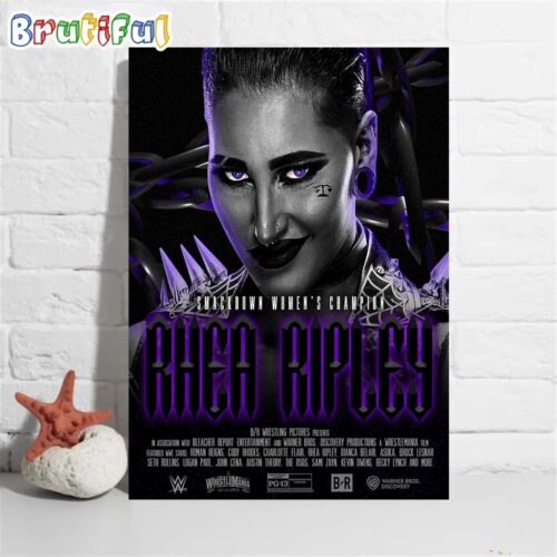 Rhea Ripley Is The New SmackDown Womens Champion Wall Art Poster Canvas