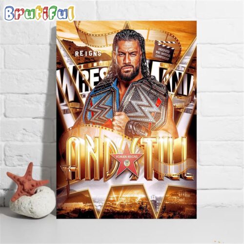 Roman Reigns And Still Undisputed WWE Universal Championship Wall Art ...