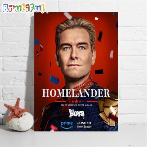 Homelander Make America Super Again The Boys Season 4 Poster Canvas