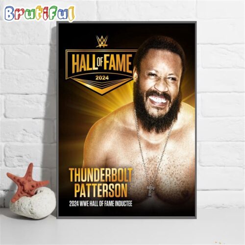 Thunderbolt Patterson 2024 WWE Hall Of Fame Wall Art Poster Canvas