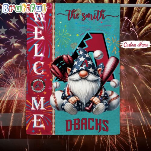 MLB Arizona Diamondbacks Flag, Happy 4th Of July Garden Flag, Baseball ...