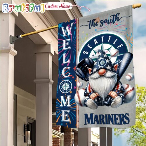 MLB Seattle Mariners Flag, Happy 4th Of July Garden Flag, Baseball ...