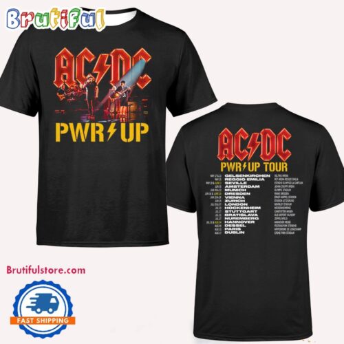 ACDC World Tour Acdc Pwr Up Tour 2024 Jersey Rock Band Music Skull ...