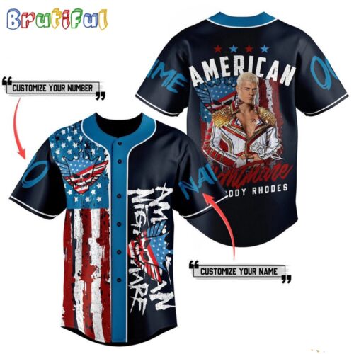 American Nightmare Cody Rhodes Custom Baseball Jersey