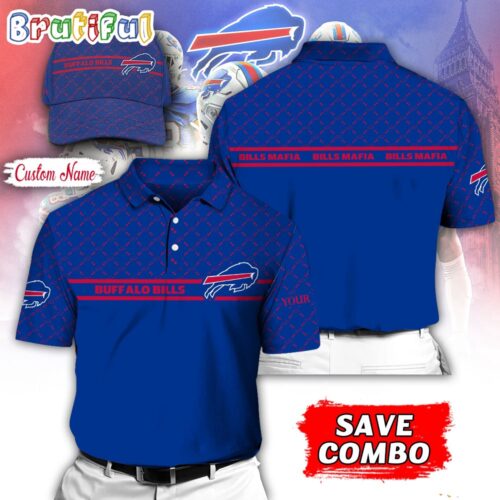 NFL Buffalo Bills Polo Shirt, Custom Football Polo Shirt And Cap
