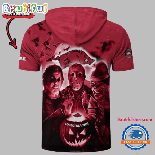 Arkansas Razorbacks Horror Characters Essential Halloween Sleeveless Hoodie