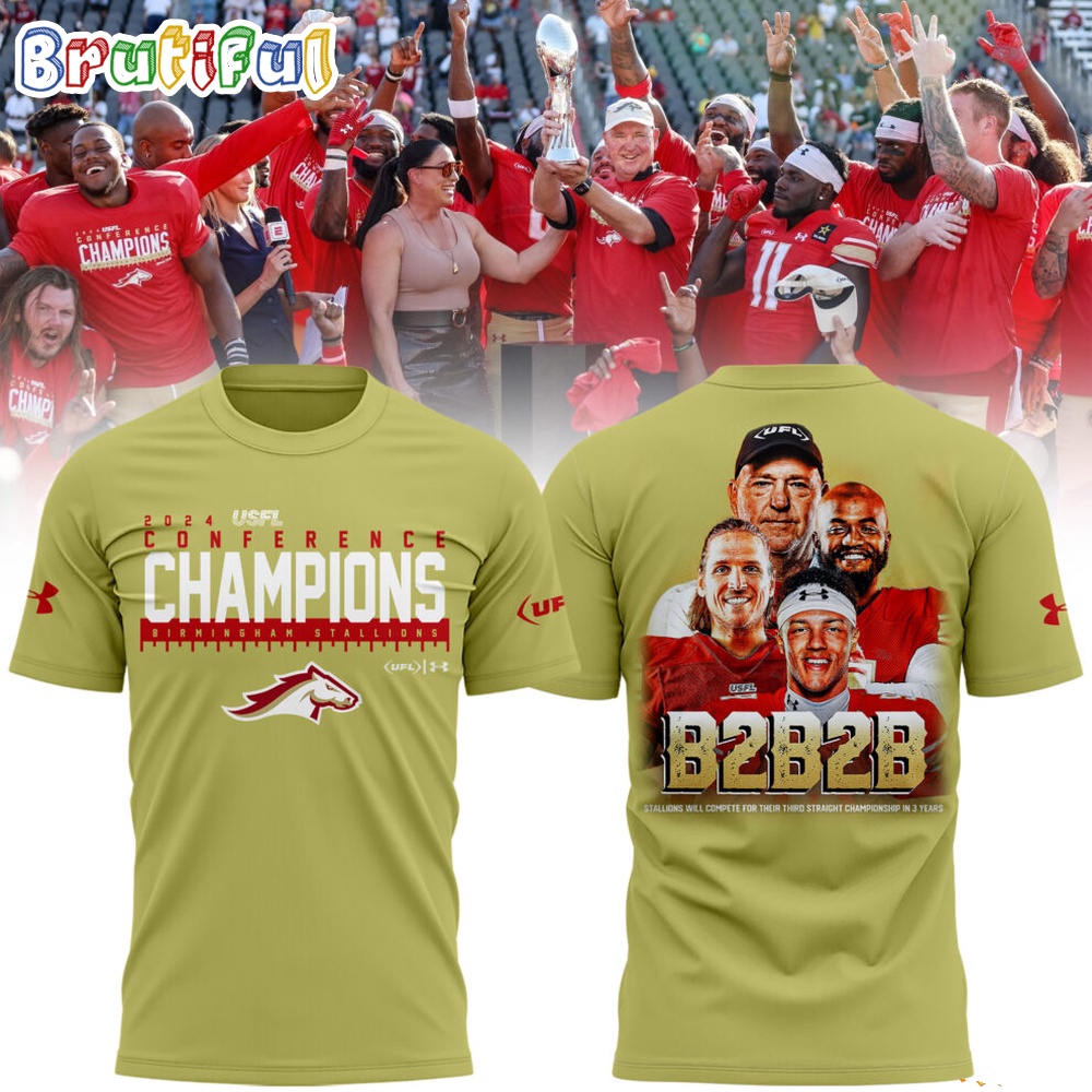 Birmingham Stallions 2024 USFL CONFERENCE CHAMPIONS 3D Shirt