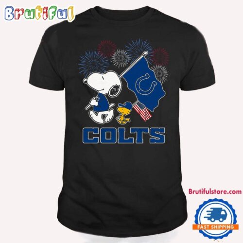 Indianapolis Colts Snoopy America Flag Happy 4th Of July T Shirt ...