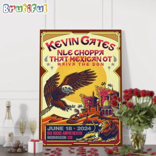 Kevin Gates June 18 2024 Red Rocks Amphitheatre Morrison CO Wall Art ...