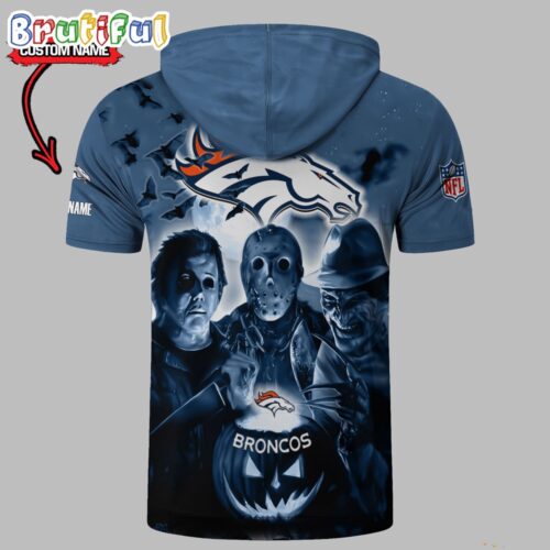 NFL Denver Broncos Horror Characters Essential Halloween Sleeveless Hoodie
