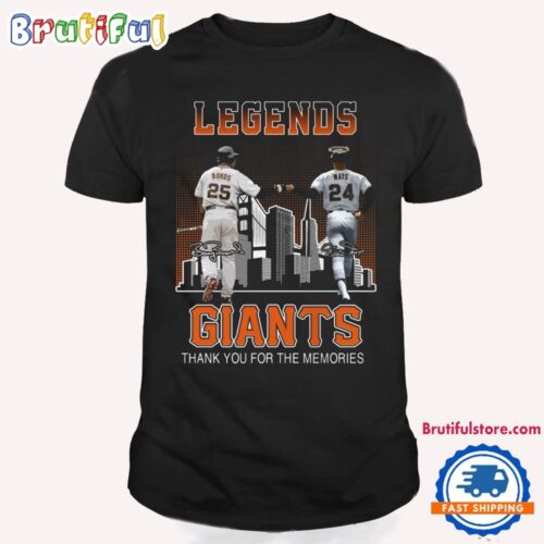 San Francisco Giants Legends Thank You For The Memories Signature T Shirt