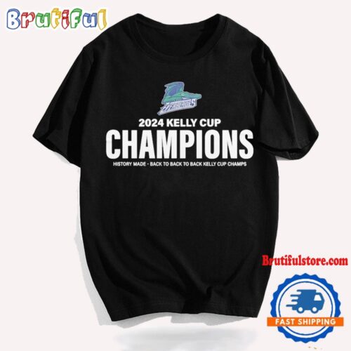 Florida Everblades 2024 Kelly Cup Champions 3D Shirt