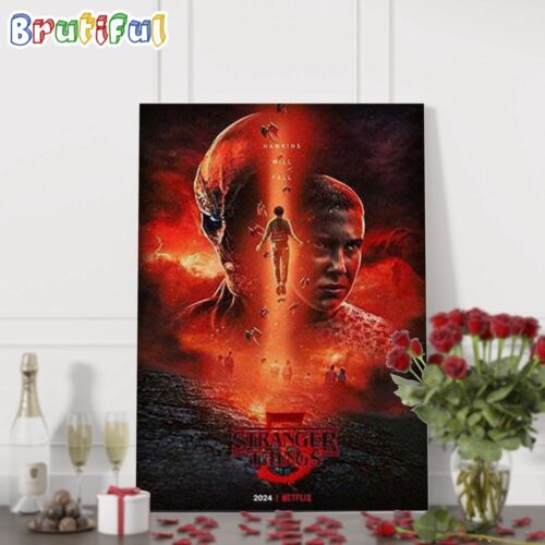 Stranger Things 5 Final Season Movies Fan Gift Wall Art Poster Canvas