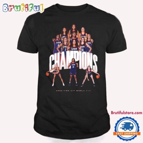 WNBA Basketball 2024 Fiba U17 World Cup Champions T Shirt