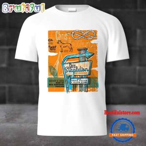 Chris Stapleton Bank of New Hampshire Pavilion August 3 2024 T Shirt