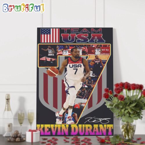 Team USA 2024 Usa Men’s National Basketball Wall Art Poster Canvas