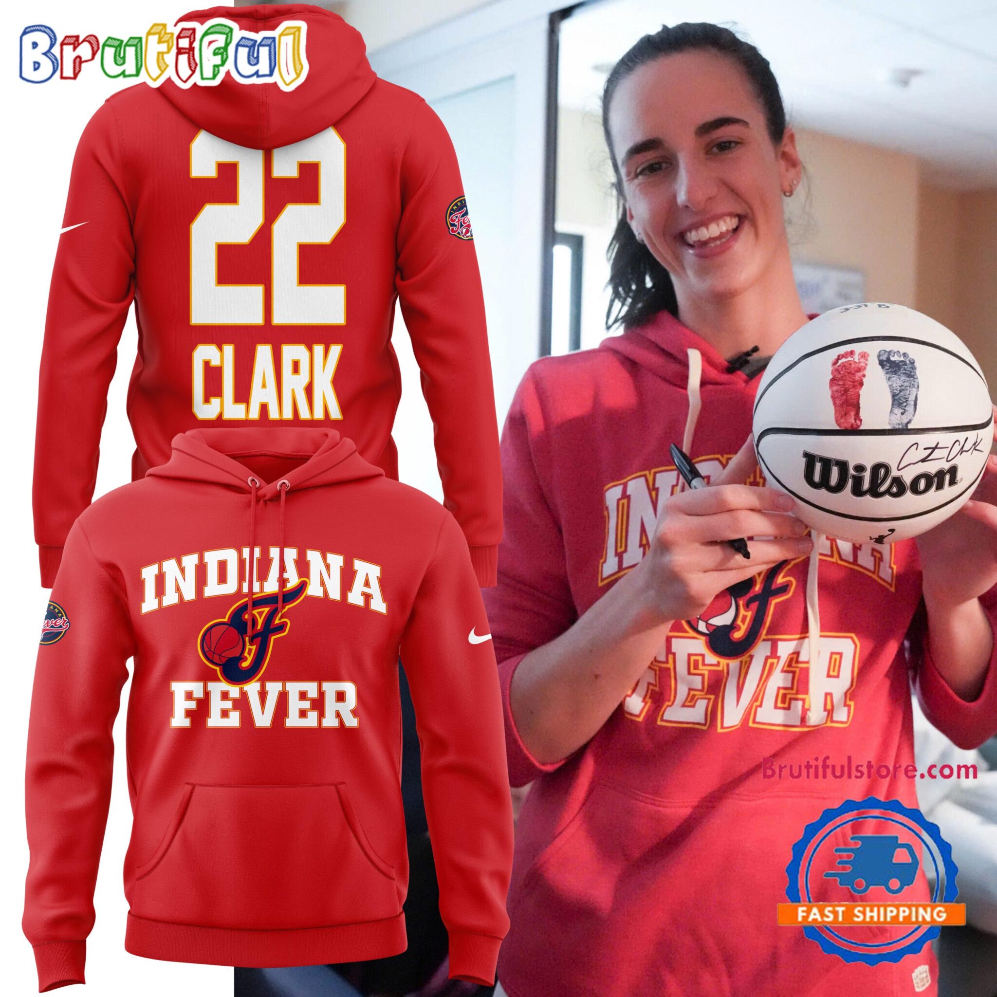 Caitlin Clark Name And Number Player Basketball 3D Hoodie