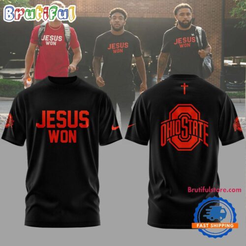 Ohio State Football Jesus Won 2024 Red Sweatshirt