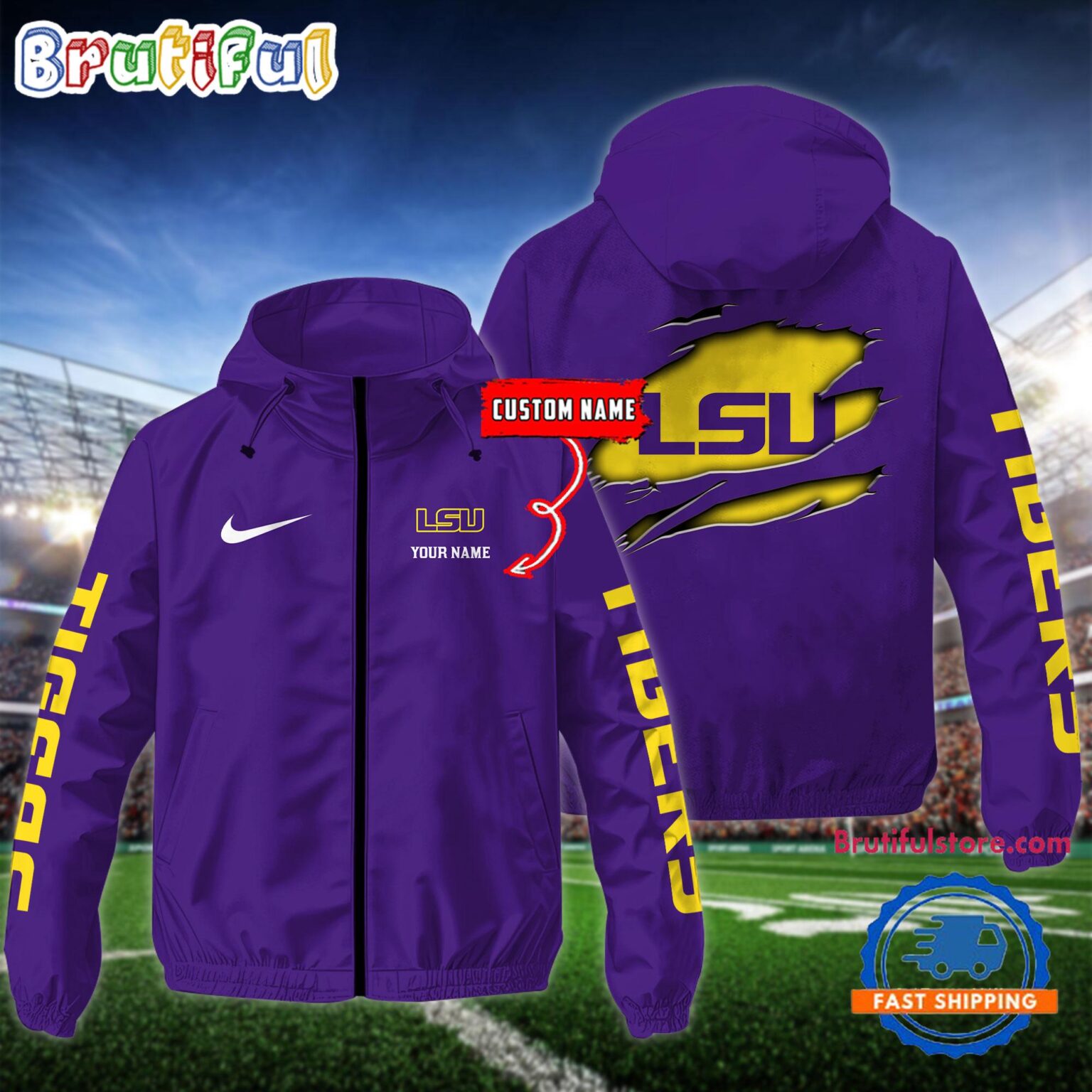 LSU Tigers Football 2024 100th Stadium New Hoodie