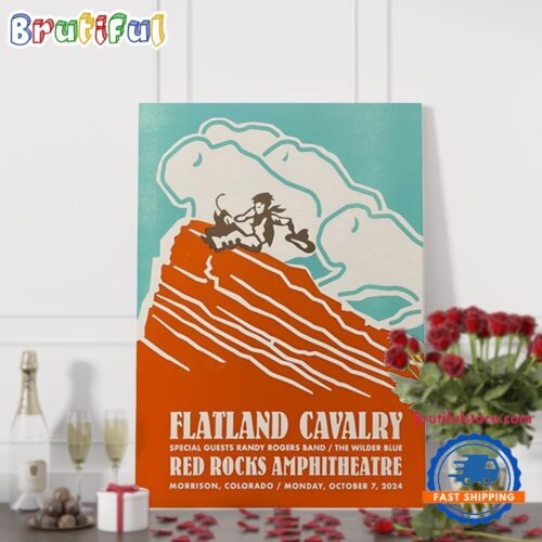 Flatland Cavalry Oct 7 2024 Red Rocks Amphitheatre Morrison CO Wall Art Poster Canvas
