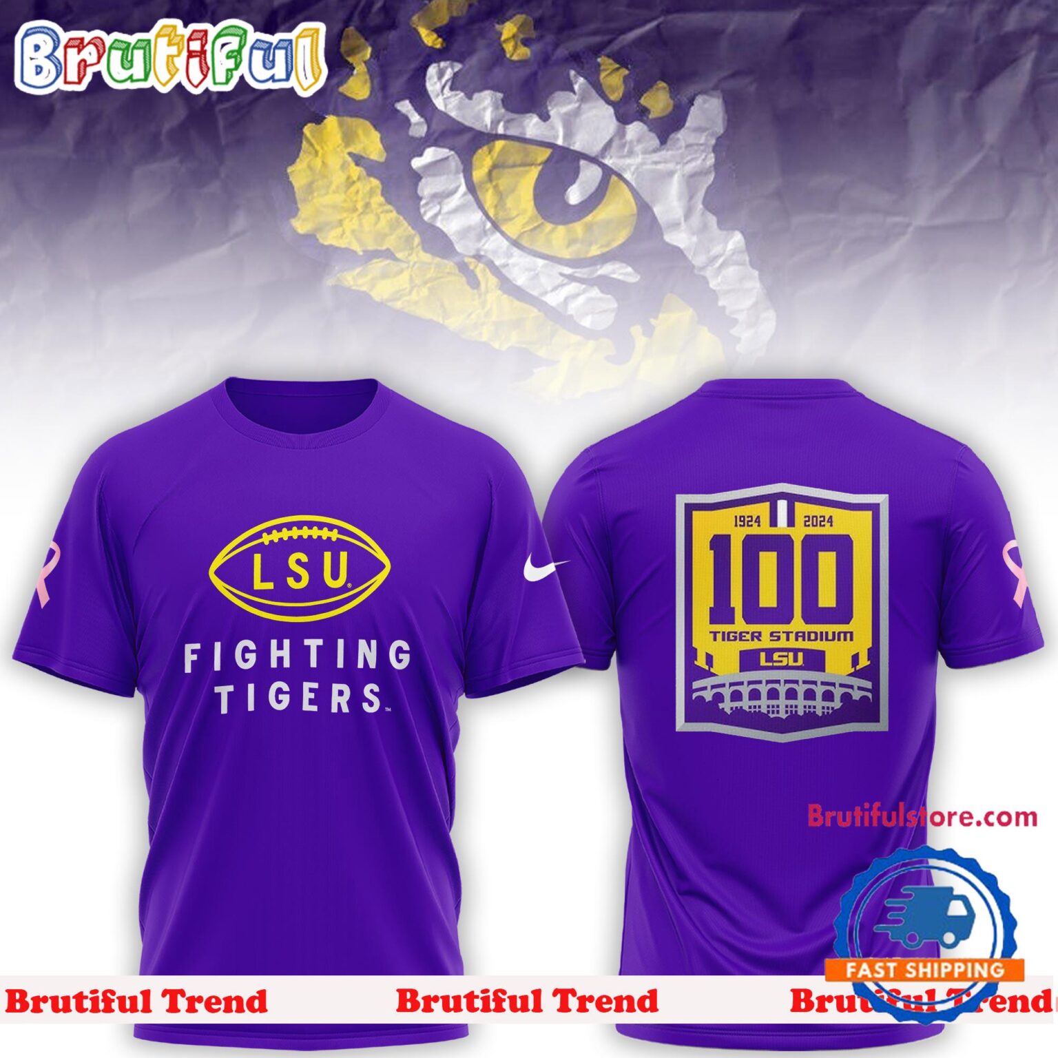 LSU Tigers Football 2024 100th Stadium New Hoodie