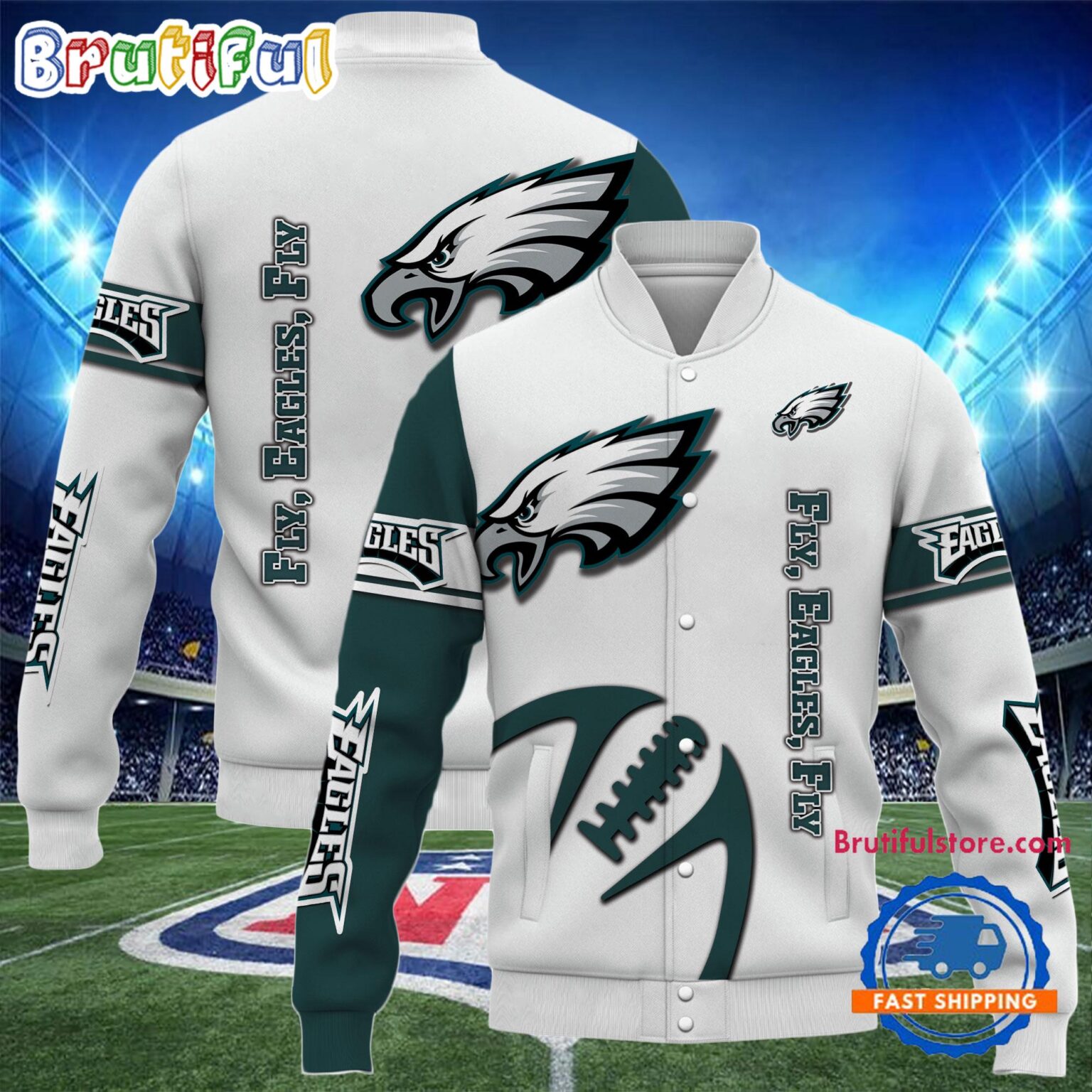 Personalized NFL Philadelphia Eagles Baseball Jersey Team Spirit Tops