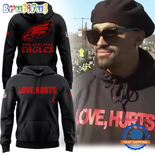 Philadelphia Eagles NFL x Love Hurts 2025 Champions New Hoodie