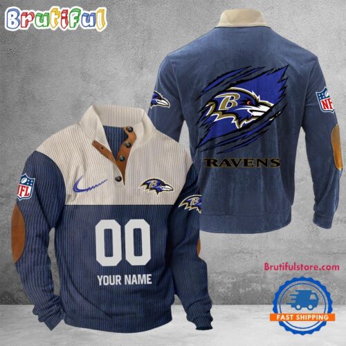 NFL Baltimore Ravens Custom Air Max Plus Shoes