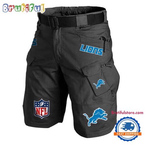 NFL Detroit Lions Football Team Military Tactical Shorts