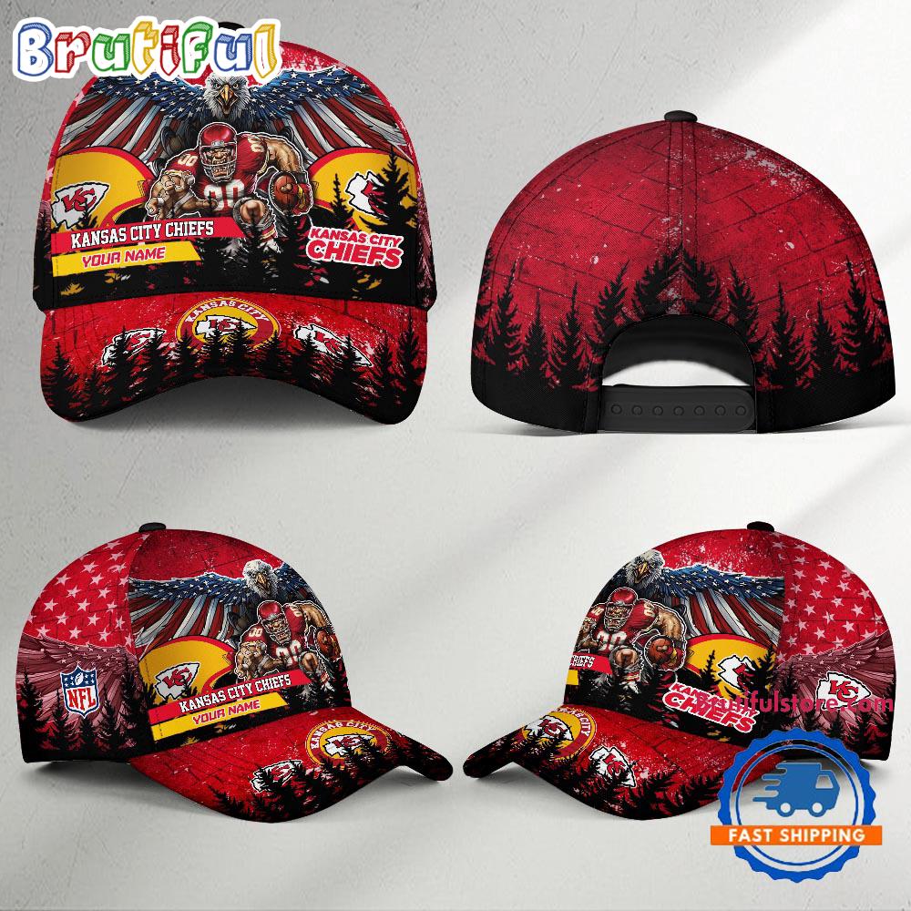 NFL Kansas City Chiefs Mascot Logo Team Design Baseball Cap