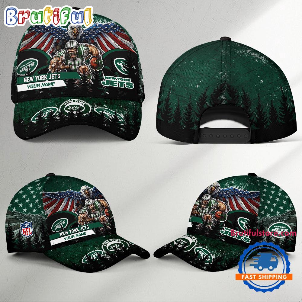 NFL New York Jets Mascot Logo Team Design Baseball Cap