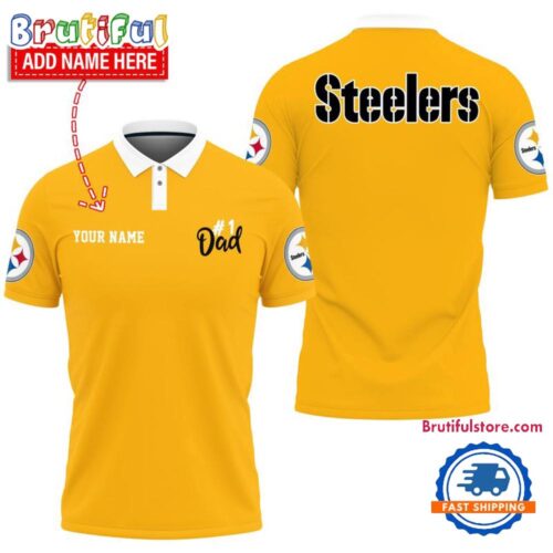 NFL Pittsburgh Steelers Best Dad Wonderful Father's Day Polo Shirts