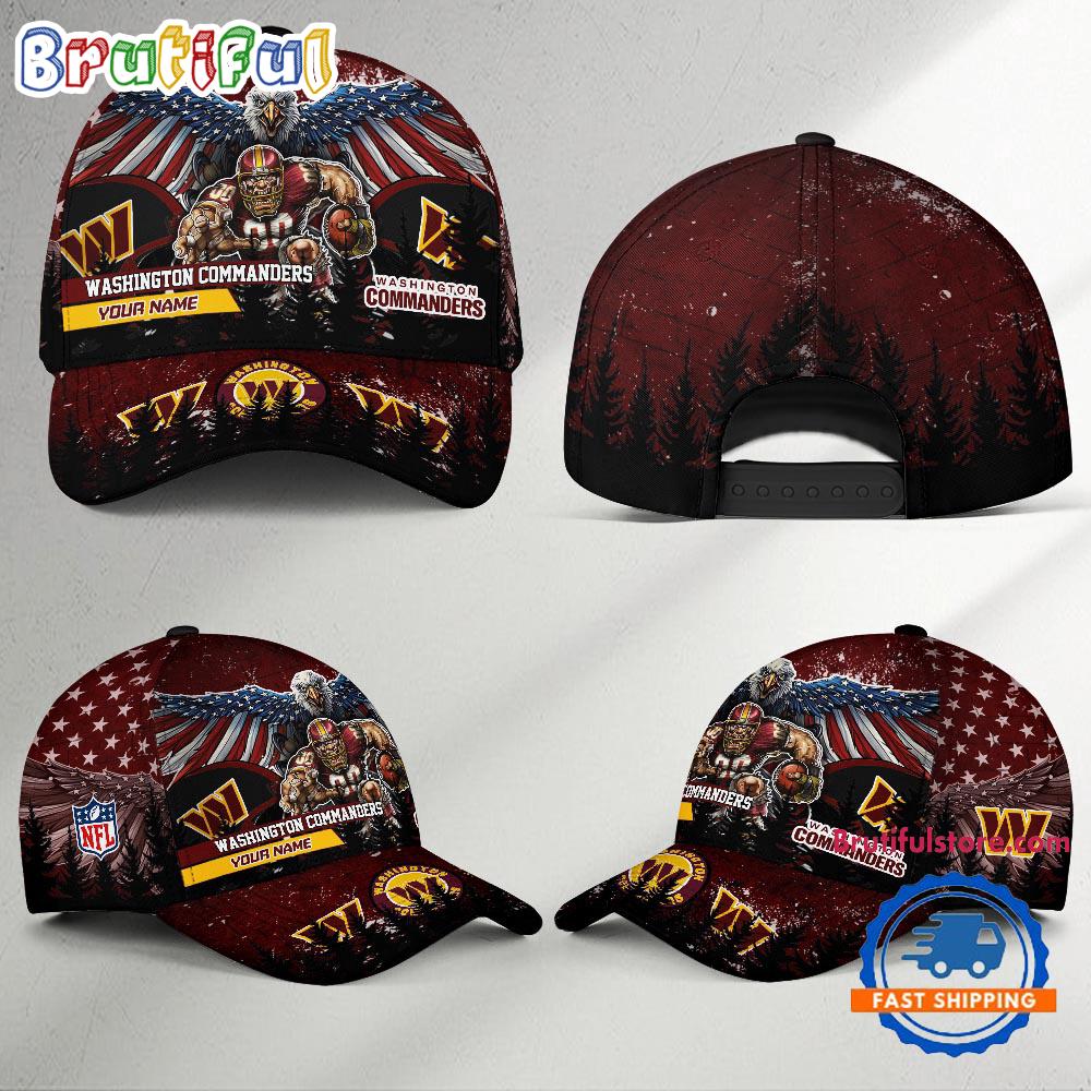 NFL Washington Commanders Mascot Logo Team Design Baseball Cap